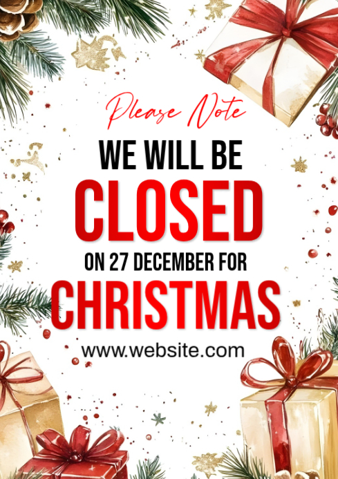 christmas day closed Template | PosterMyWall
