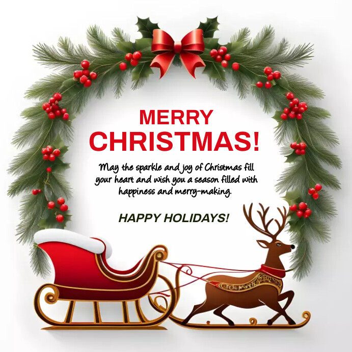 Christmas Day Greeting Instagram Post Template | PosterMyWall