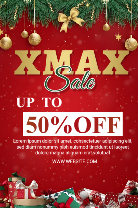 Christmas Day Sale Poster Template | PosterMyWall