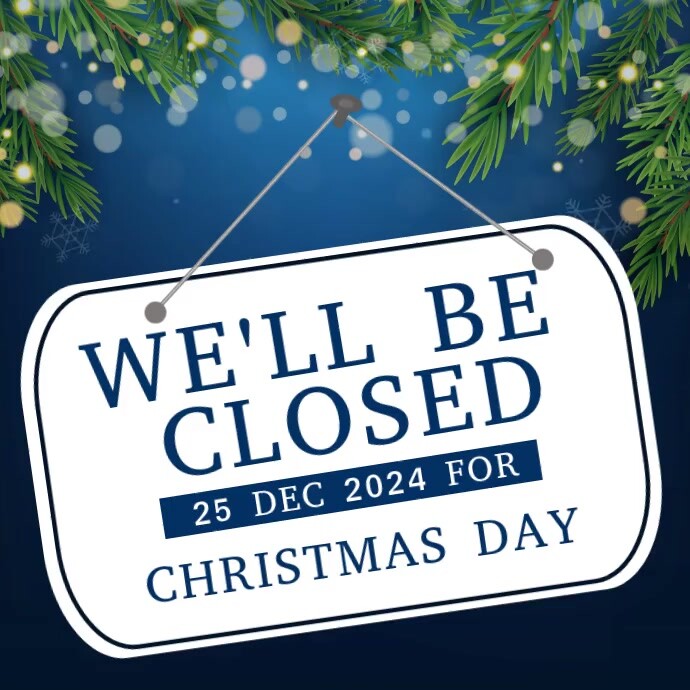 christmas day shop closed notice template | PosterMyWall
