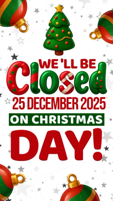 christmas day shop closed notice template | PosterMyWall