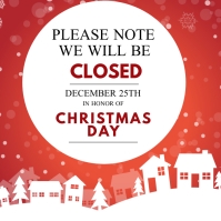 CHRISTMAS DAY SHOP CLOSED NOTICE TEMPLATE | PosterMyWall