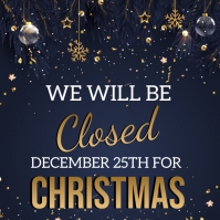 CHRISTMAS DAY SHOP CLOSED NOTICE TEMPLATE | PosterMyWall