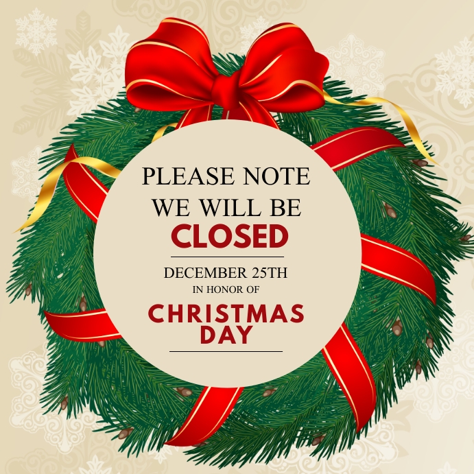 Copia De CHRISTMAS DAY SHOP CLOSED NOTICE TEMPLATE PosterMyWall Copia De CHRISTMAS DAY SHOP CLOSED NOTICE TEMPLATE PosterMyWall