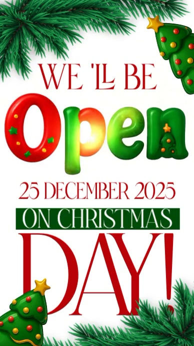 christmas day shop open notice template | PosterMyWall