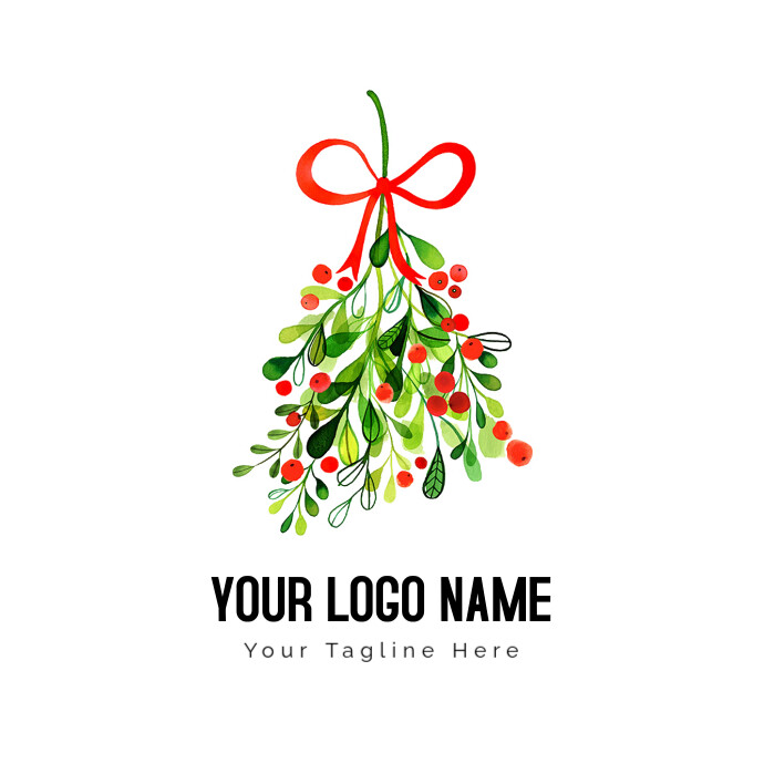 Christmas Decoration Flower Logo Template | PosterMyWall