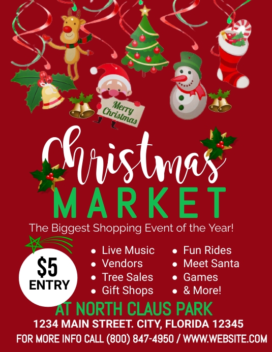 christmas design flyer Template | PosterMyWall