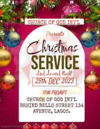 Church Christmas flyer Template | PosterMyWall