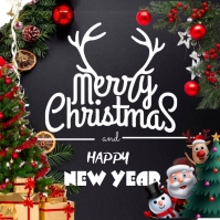 Merry Christmas and Happy New Year IG Post Template | PosterMyWall