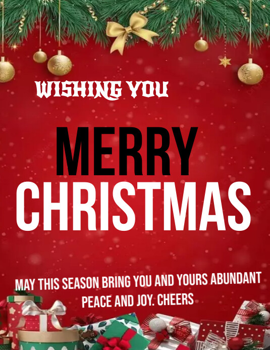 CHRISTMAS Templat | PosterMyWall