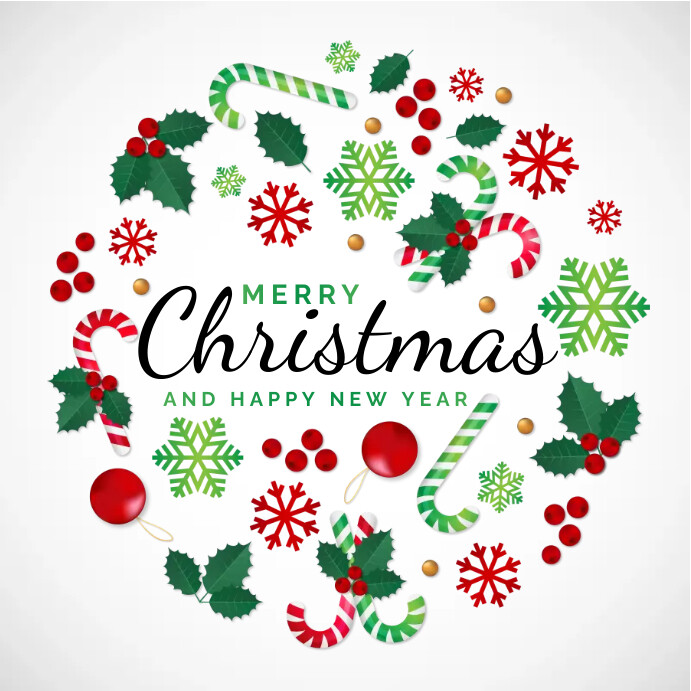 Christmas Design with beautiful ornaments Template | PosterMyWall