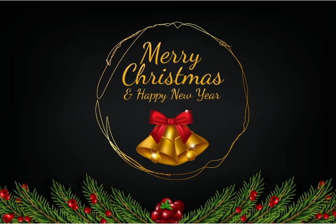 Copy of Christmas Design with Bells | PosterMyWall