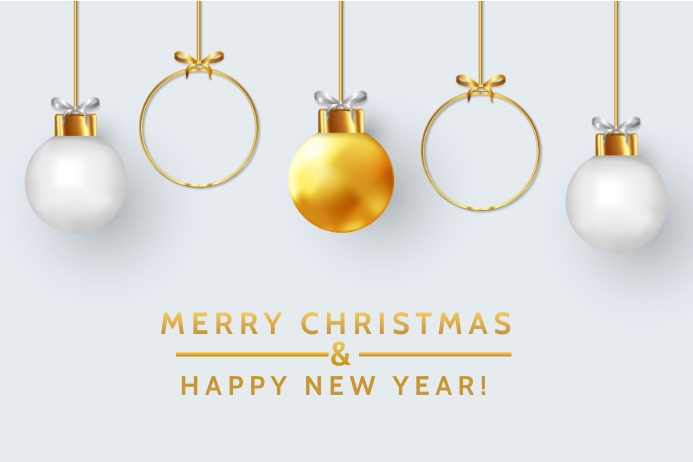 Christmas design with Christmas balls Template | PosterMyWall