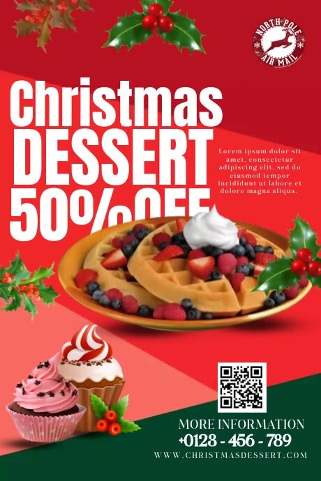 Christmas Dessert Ads Template | PosterMyWall