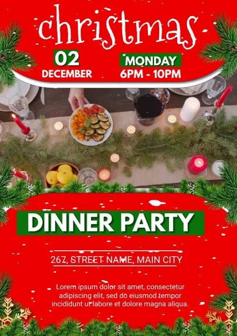 Christmas Dinner Ads (2) Template | PosterMyWall