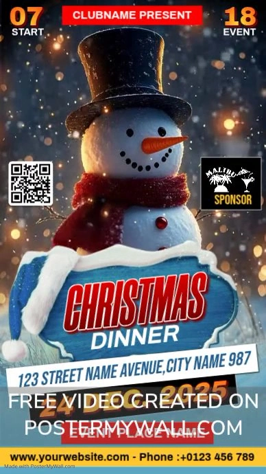 Christmas Dinner Ads Template | PosterMyWall