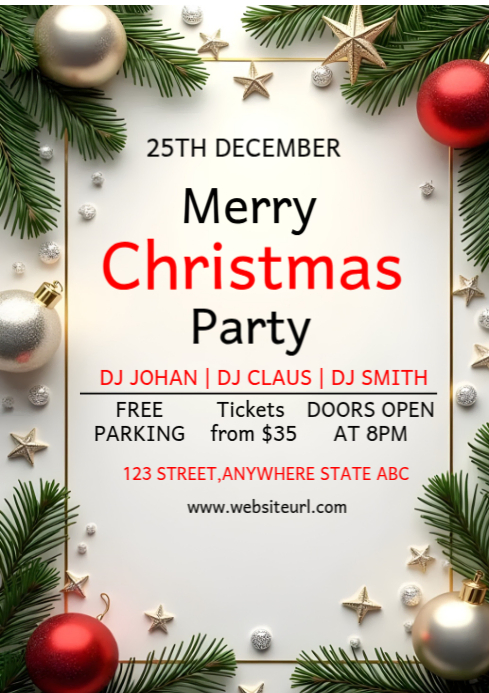 christmas dinner banner Template | PosterMyWall
