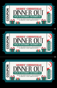 Christmas Dinner Coupon Template | PosterMyWall