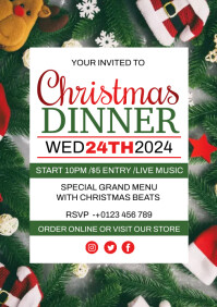 Christmas Dinner Ads Template | PosterMyWall