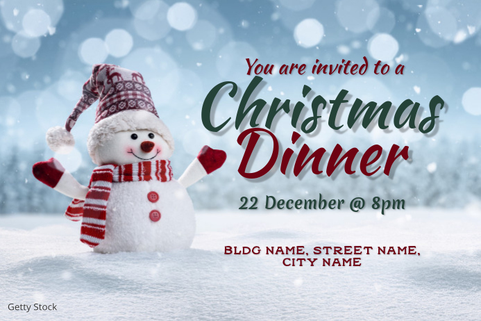 Christmas Dinner Template | PosterMyWall