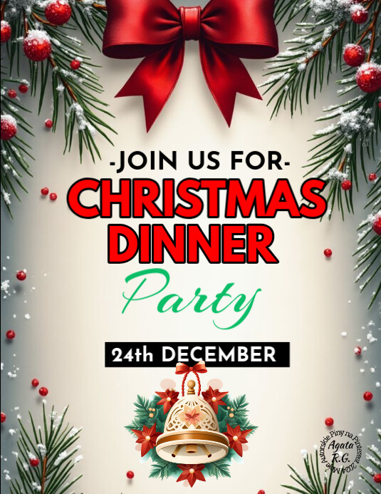 christmas dinner Template | PosterMyWall