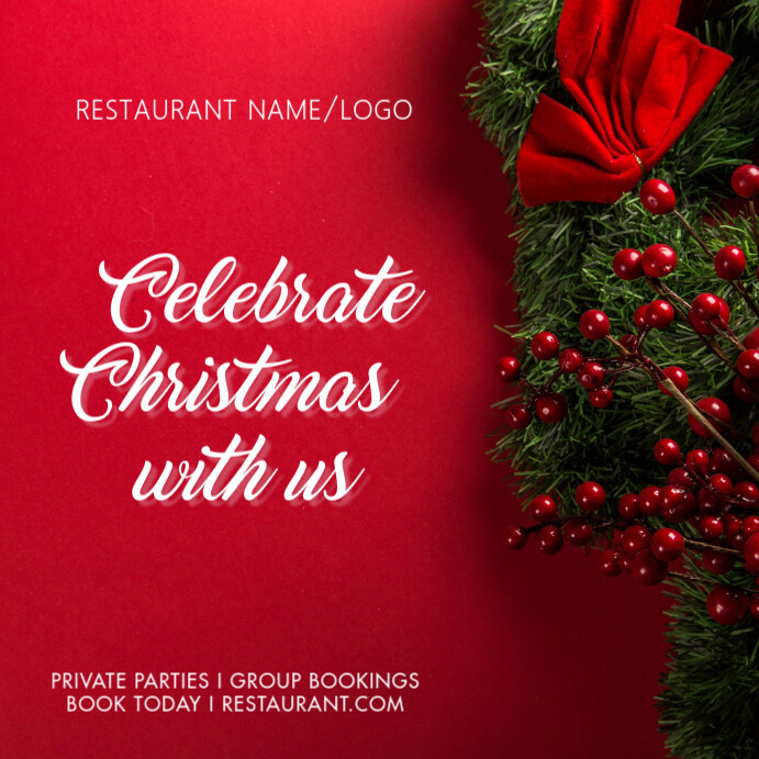 Christmas Dinner Template | PosterMyWall