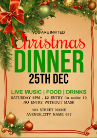 Christmas Dinner Ads Template | PosterMyWall