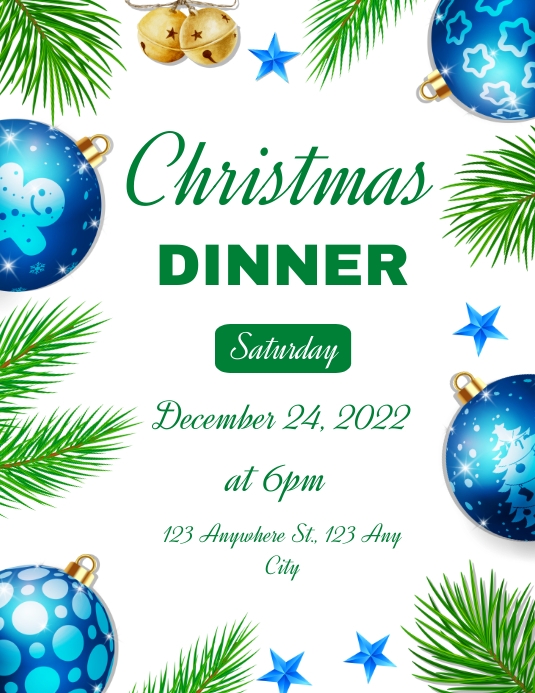 Christmas Dinner Template | PosterMyWall