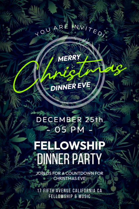 Christmas Dinner Eve Template | PosterMyWall