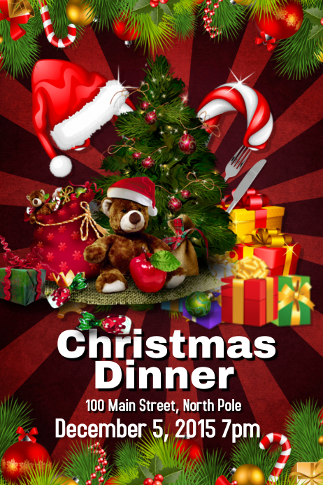Christmas Dinner Template | PosterMyWall