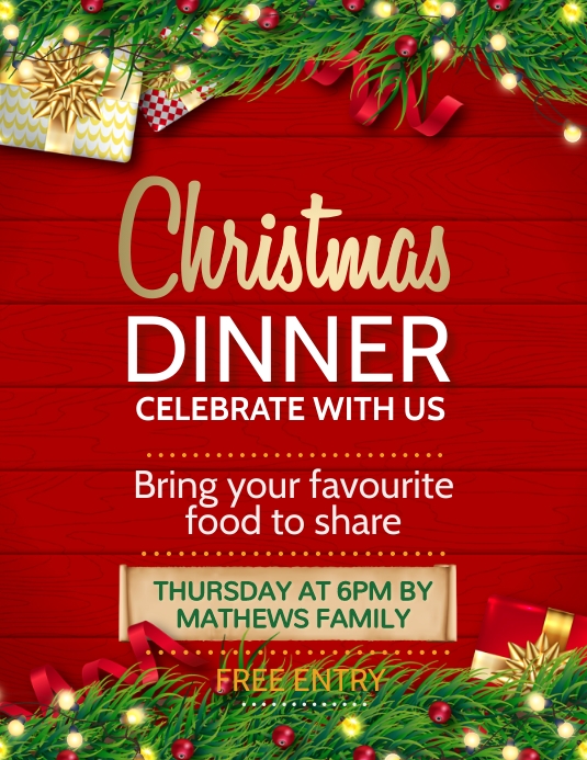 Copy of christmas dinner invites | PosterMyWall