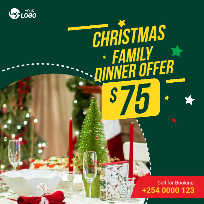 Copy of Christmas Dinner Offer Template | PosterMyWall