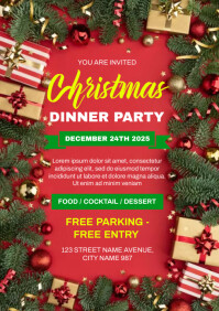 Christmas Dinner Ads Template | PosterMyWall