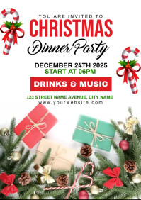 Christmas Dinner Party Template | PosterMyWall