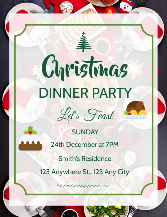 Copy of Christmas Dinner Party | PosterMyWall