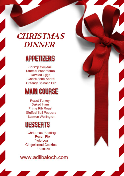 Christmas dinner party Template | PosterMyWall