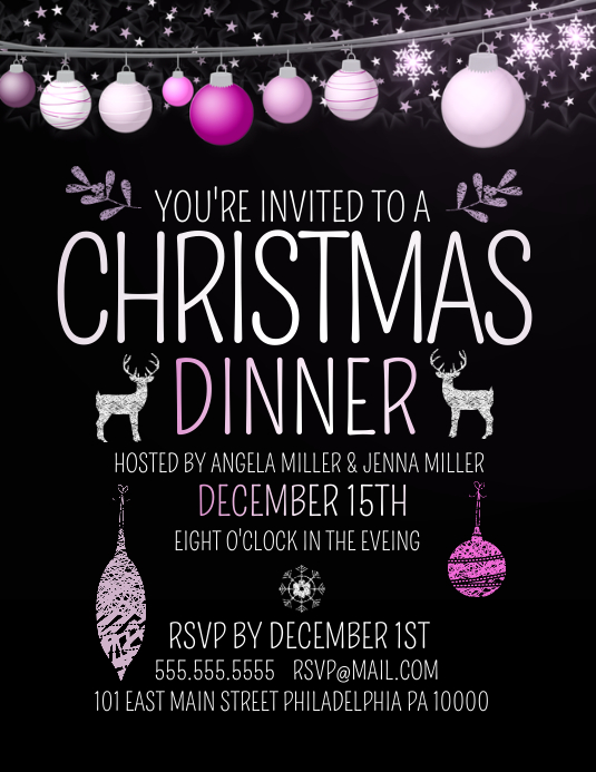 Christmas Dinner Template | PosterMyWall