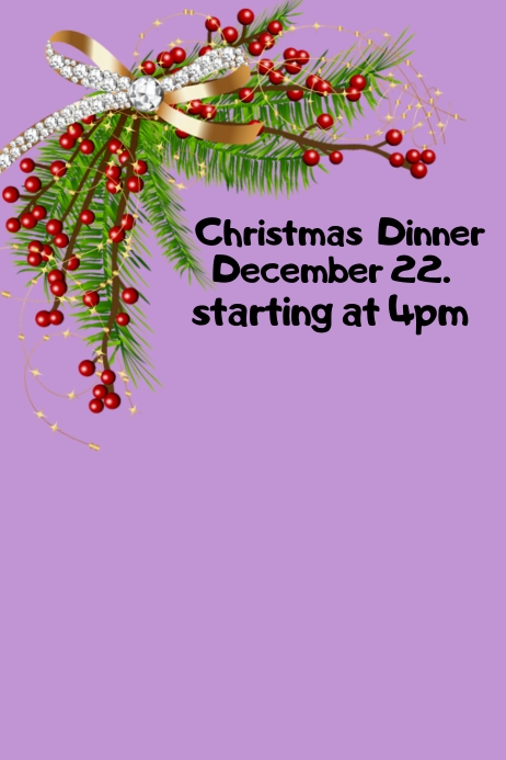 christmas dinner poster template | PosterMyWall