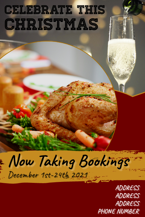 Christmas Dinners Promotion Template | PosterMyWall