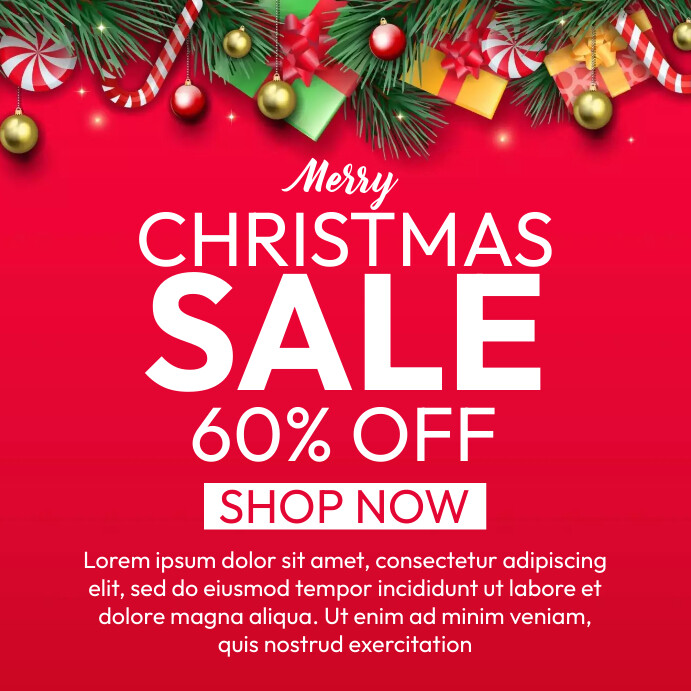 Christmas Discount Ads Template | PosterMyWall