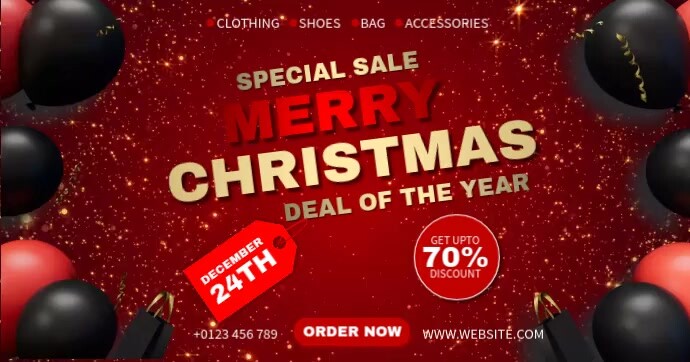 Copy of christmas discount and sale offer | PosterMyWall
