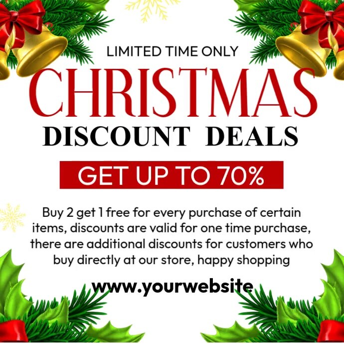 Christmas Discount Deals Template | PosterMyWall