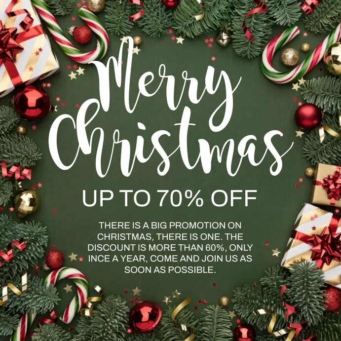 Christmas Discount Template | PosterMyWall