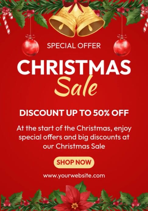 Christmas Discount Template | PosterMyWall
