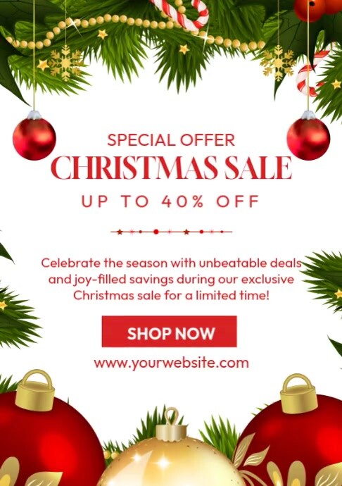 Christmas Discount Template | PosterMyWall