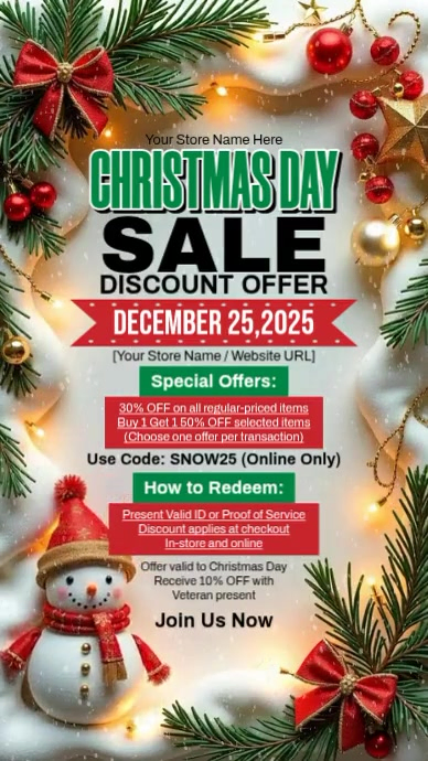 Christmas Discount Offer Template | PosterMyWall