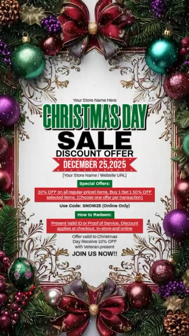 Christmas Discount Offer Template | PosterMyWall