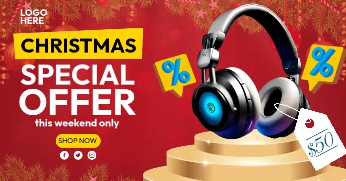 Christmas Discount Offer Template | PosterMyWall