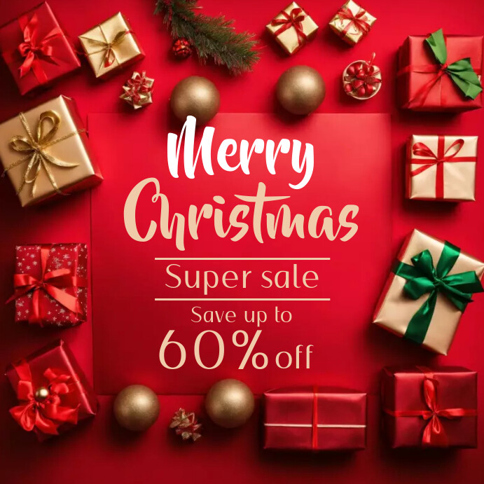 Christmas Discount Promotion Template | PosterMyWall