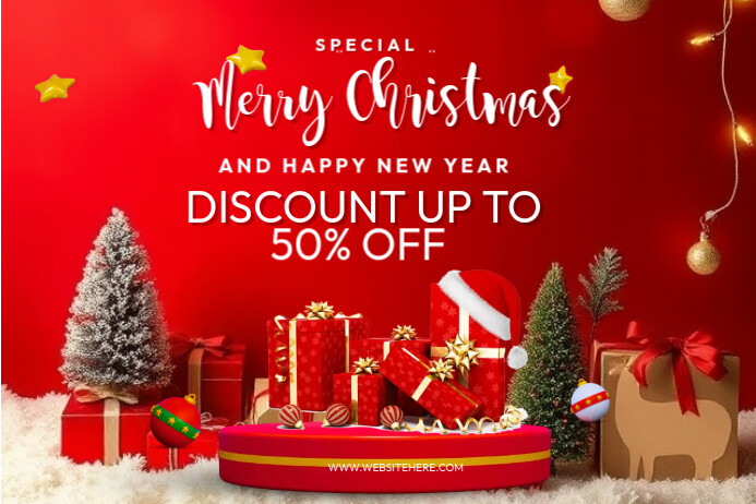 Christmas Discount Promotion Template | PosterMyWall